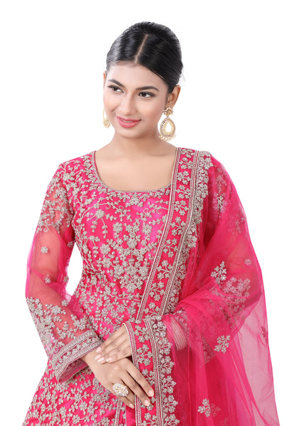 Pink Designer Lacha Suit: Partywear Lehenga by dulhan exclusives ...